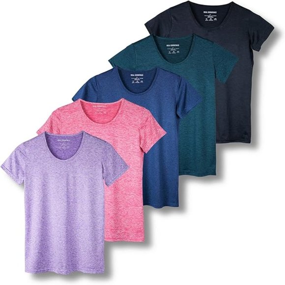 Real Essentials | Tops | Real Essentials 5 Pack Womens Dry Fit Stretch ...